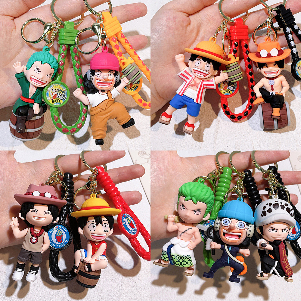 1 One Piece key ring、one piece keychain、luffy figurine、Chopper figurine ...