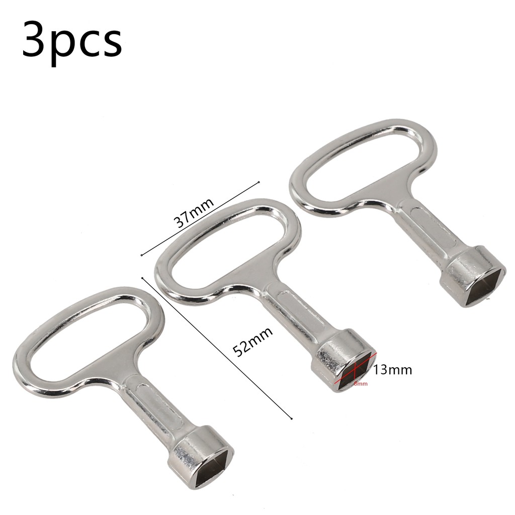 [HOT] Square Key 3Pcs Square Key Water Tap 8mm Vent key Heating Key ...