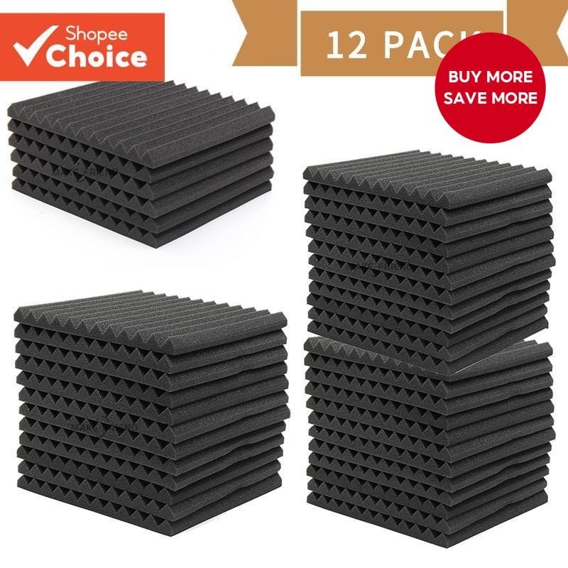 (Promotion) 12 Pack Studio Acoustic Foam SoundProofing Acoustic Panel ...
