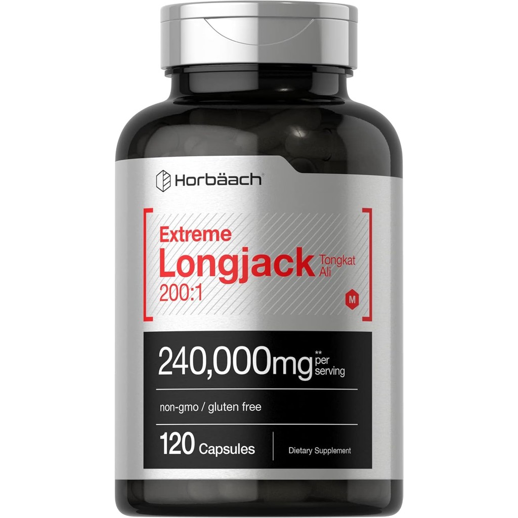 Horbäach - Longjack Tongkat Ali | 240,000 mg (200:1 Potent Extract ...