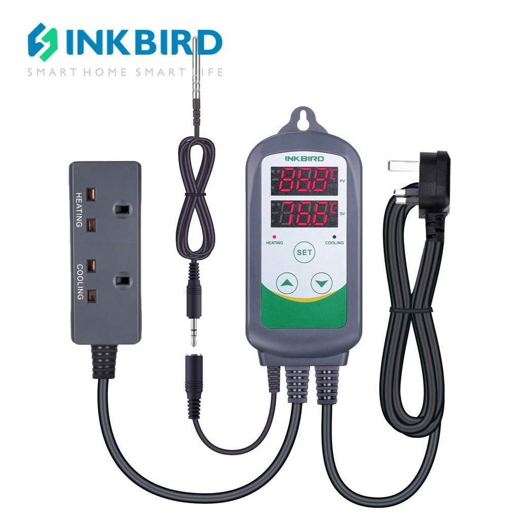 INKBIRD ITC-308S Dual Stage Temperature Controller Heating and Cooling with AC 100 to 240V with ...