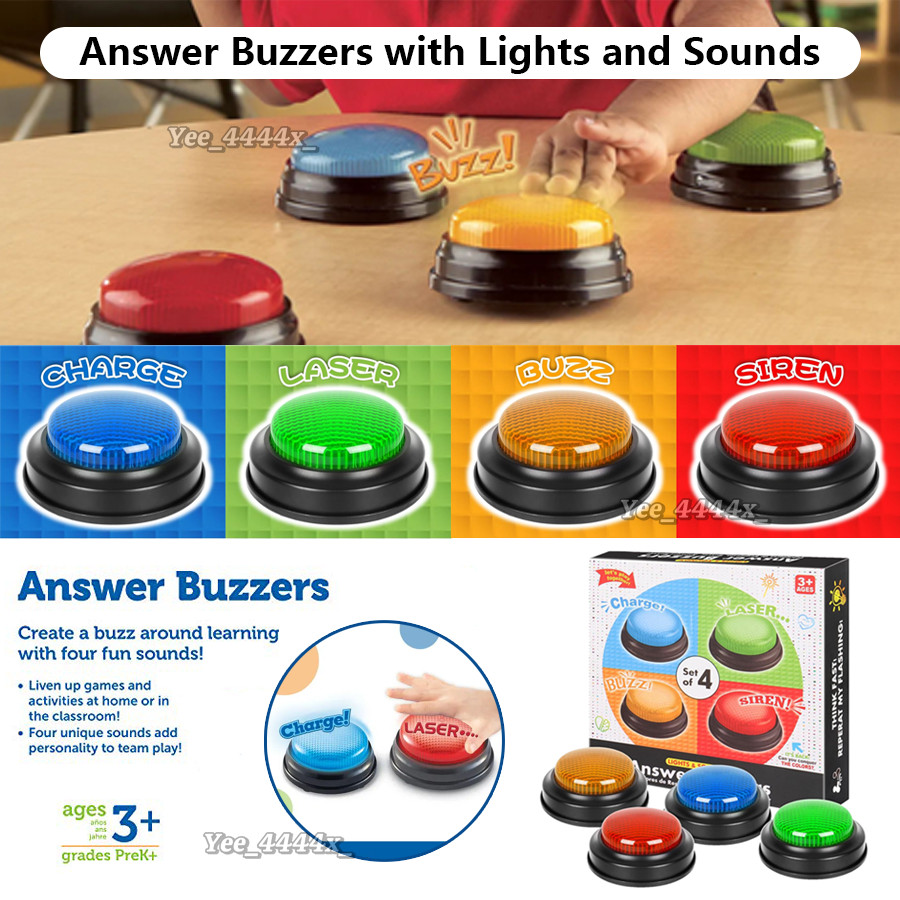 Buzzers For Answer Classroom Accessories Quiz Buzzers Lights and Sounds ...