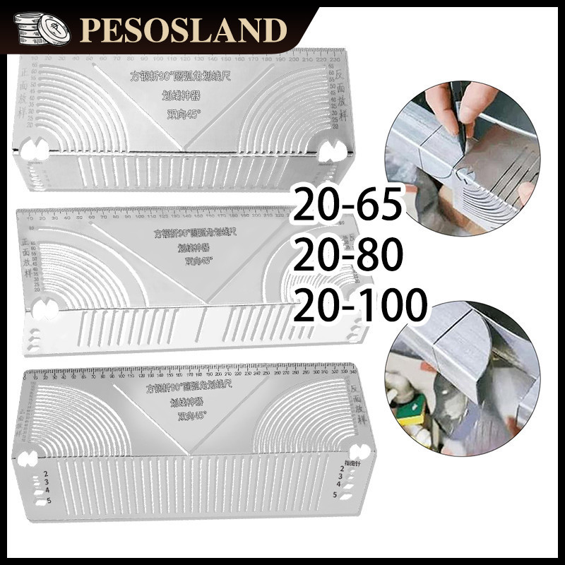 Multi-Drawing Ruler Square Tube Rounded Corners Square Tube Ruler For ...