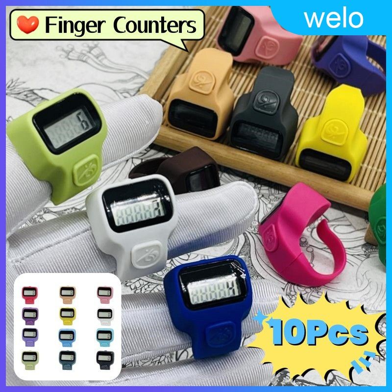 10pcs 5 Digitals Led Finger Ring Hand Tally Counter Prayer Counter ...