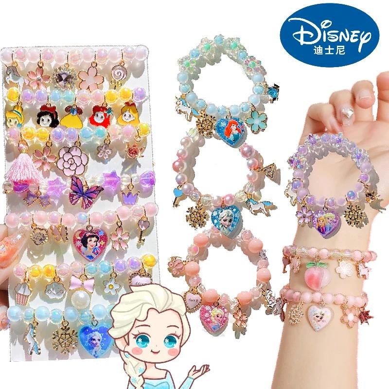 Anime Disney Frozen Bracelet Kawaii Elsa Anna Princess Bead Bracelet ...