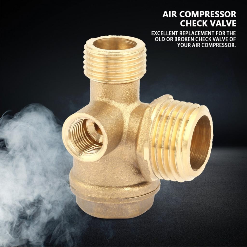 Back-Pressure Valve Air Compressor Check 3 Port for Pressure Tank Tube ...