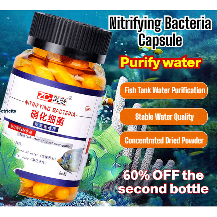 【Second Bottle Half Price】🐠Water Purification Fish Tank Clear Water Nitrifying Bacteria Capsule ...