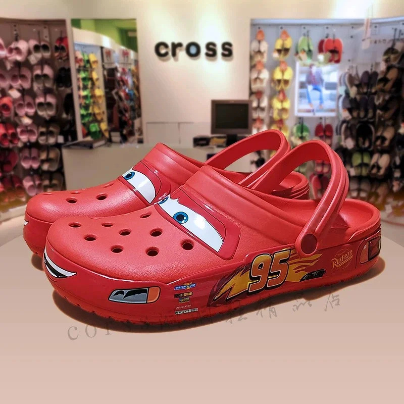 Disney Lightning Mcqueen Pixar slipper Outdoor Beach Crocs Cute Cartoon ...