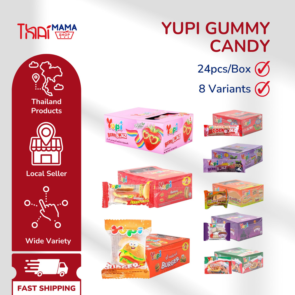 Yupi Gummy Candy 24pcs/box - Fruity, Chewy, Fun Treats for All Ages ...