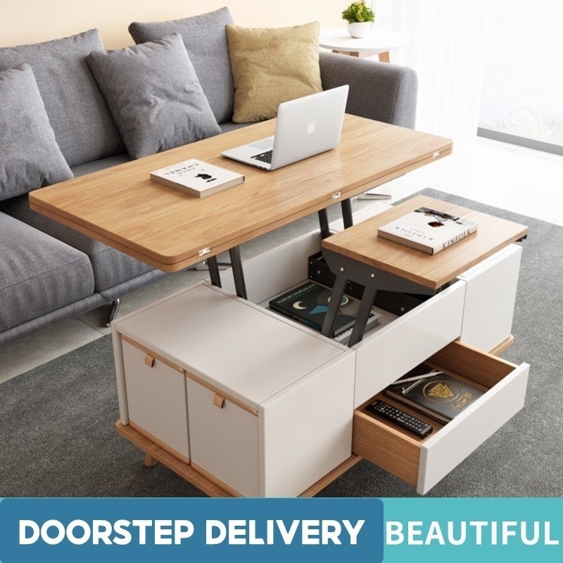 Coffee Table Light Luxury Lifting Coffee Table Nordic Living Room ...
