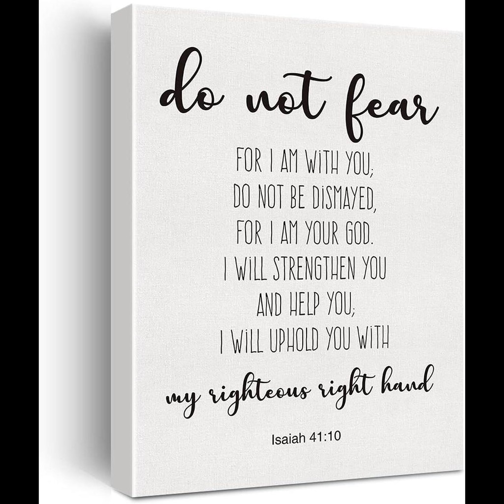 Christian Bible Verse Art Wall Decor Isaiah Do Not Fear Scripture ...