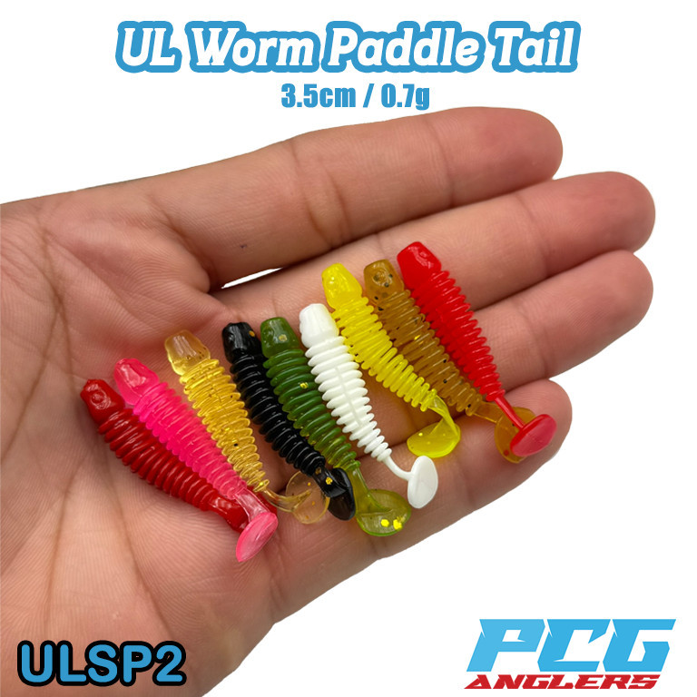 UL Worm Paddle Tail Soft Plastic 3.5cm/0.7g 1pcs Ultralight Fishing ...