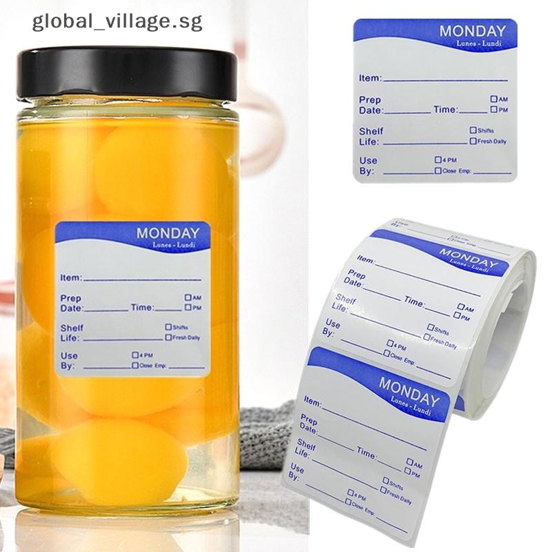 [GBV] 250Pcs/Roll Kitchen Date Food Sticker Label Stationery Sticker ...
