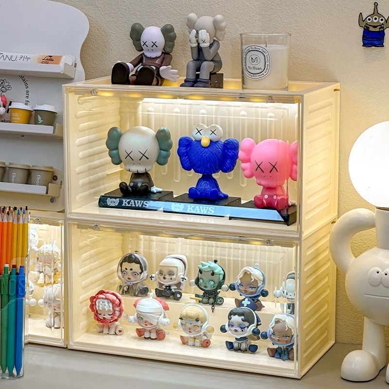 POP MART Blind Box Storage Acrylic Display Stand Magnetic Container ...