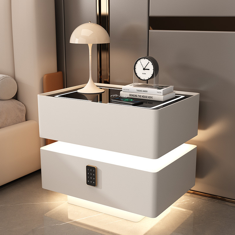 Q-6/#Home Smart Bedside Table Safe Box Integrated Multifunctional ...