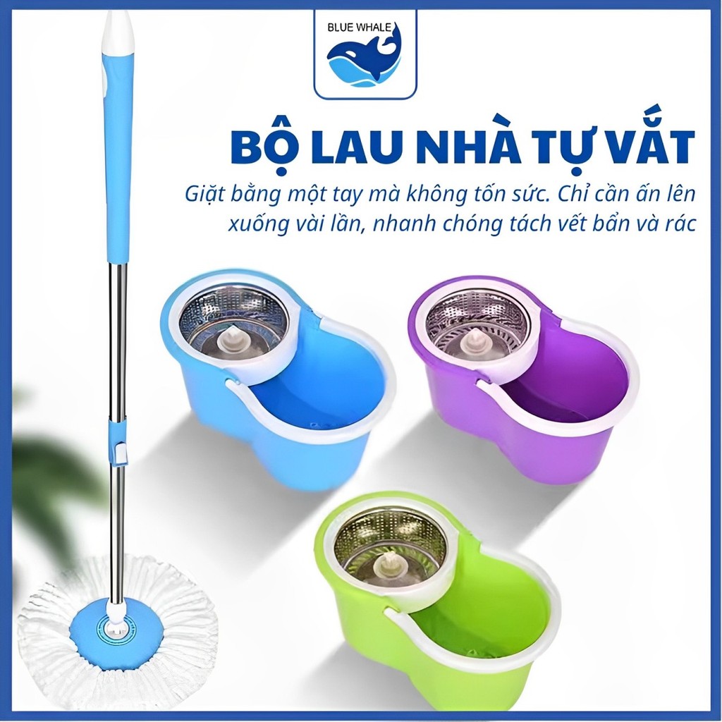 360 Degree Mop Set with Mop Bucket, Super Clean Mop Brush Sweeps All ...