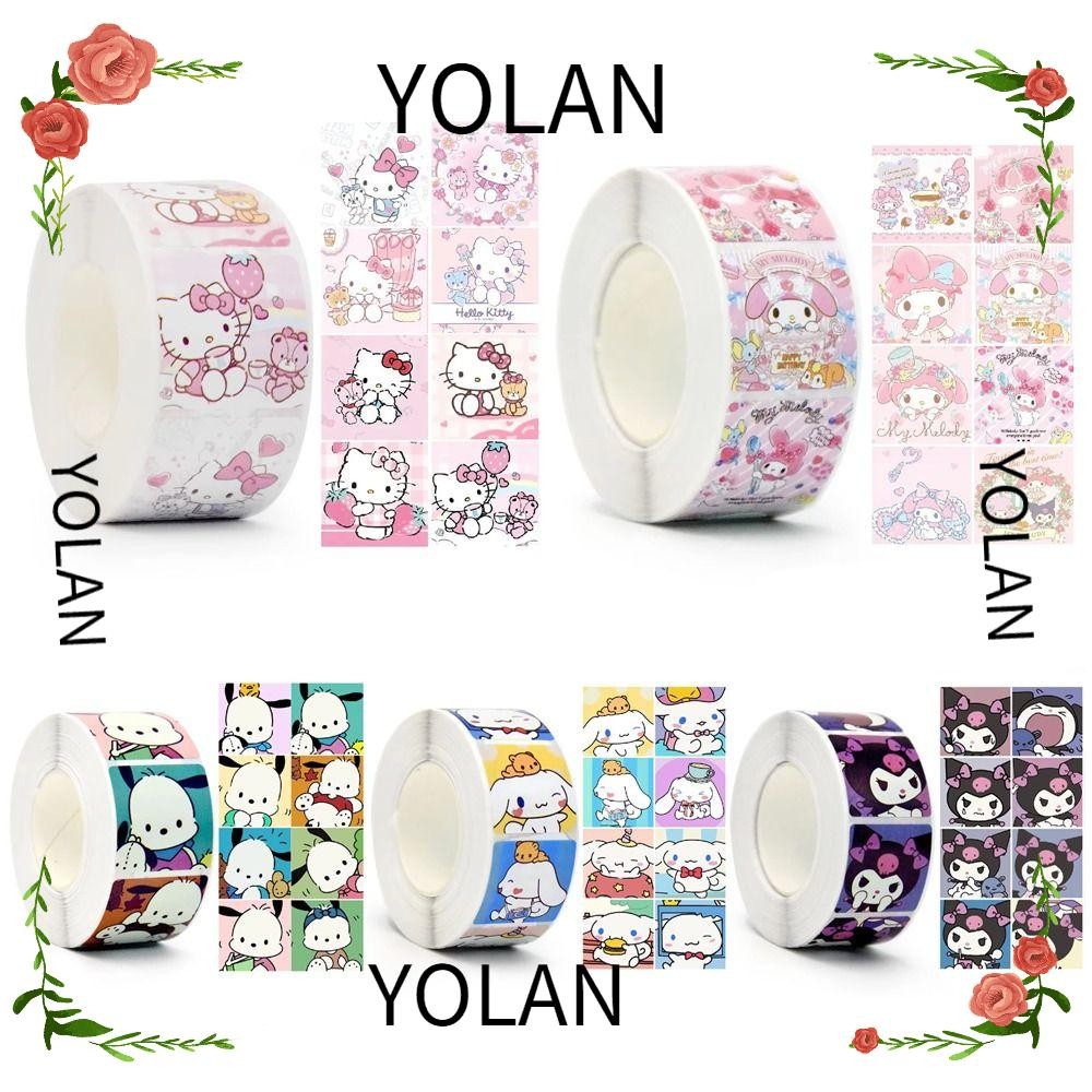 YOLANDAGOODS Sanrio Stickers, Light Weight Square Cartoon Stickers, My ...