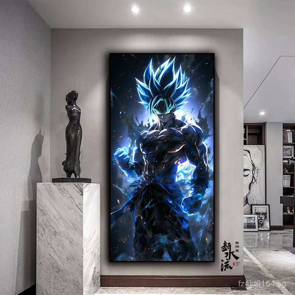Gongji Wall Art Dragon Ball Decorative Painting Super Saiyan White Yi ...