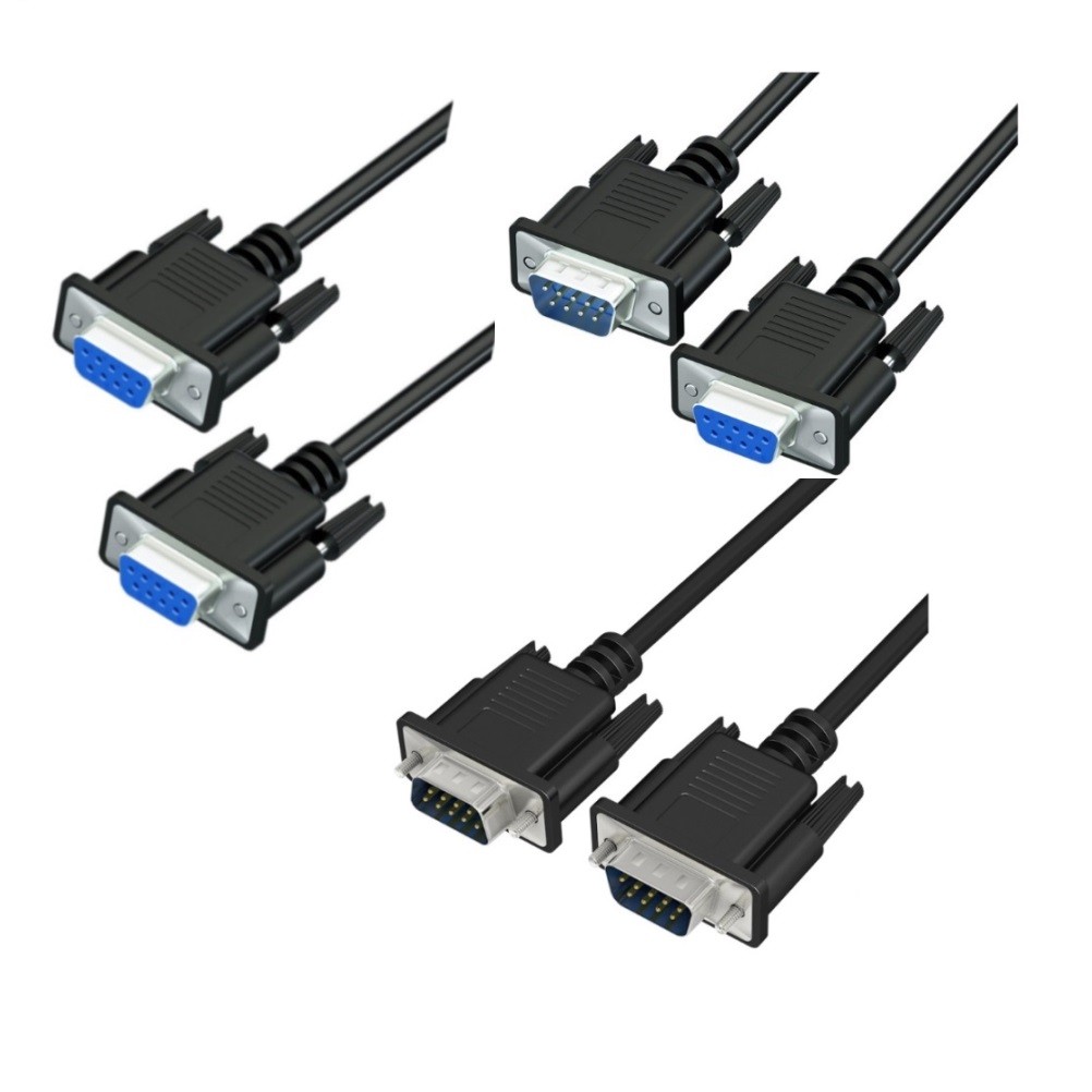 DB9 connector cable RS232 serial cable COM port 485 communication cable ...