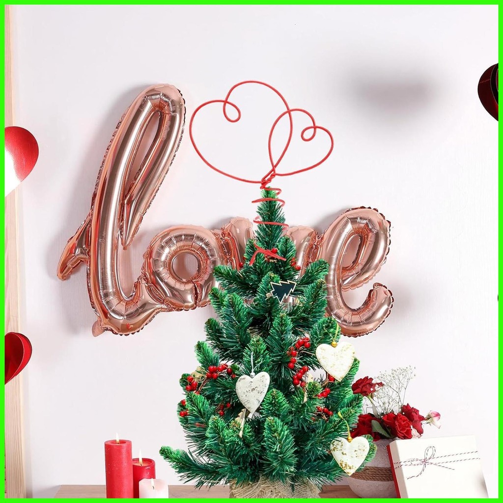 Valentine Heart Tree Topper Heart Tree Decoration Topper Metal Heart ...