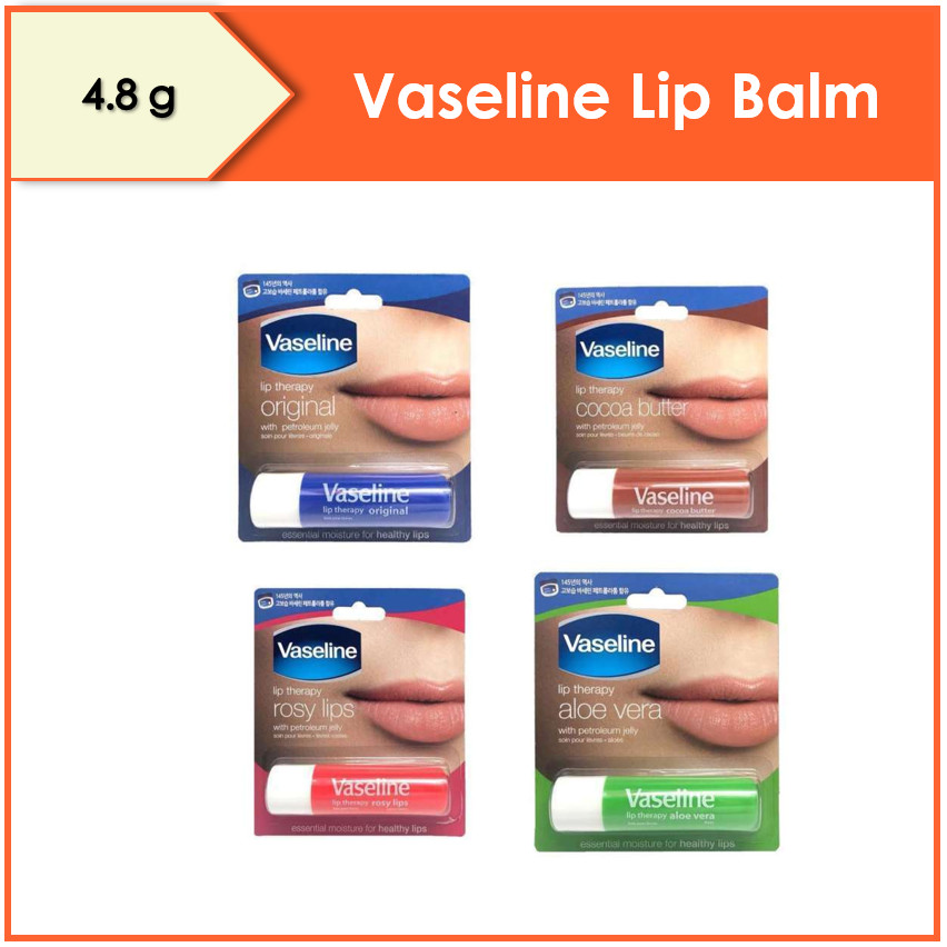 Vaseline Lip Balm Lip Therapy Original Coconut Aloe Vera Cherry Blush ...