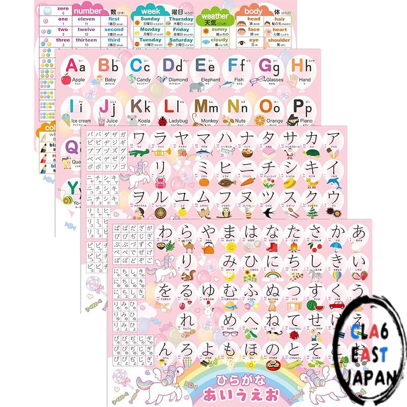 Bath School Educational Posters Set - Waterproof B3 Size, Made in Japan ...