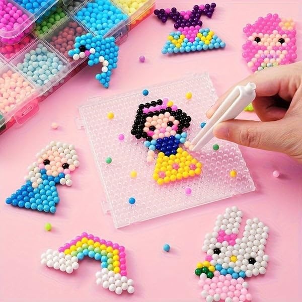 Water Mist Magic Beads Set Fuse Beads Kit for Kids Crafts Magic Water ...