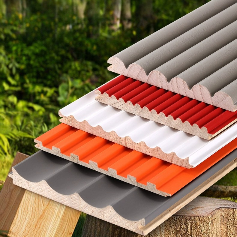 Fluted wall panel Solid Wood Grating Plate Great Wall Board Wood Veneer ...