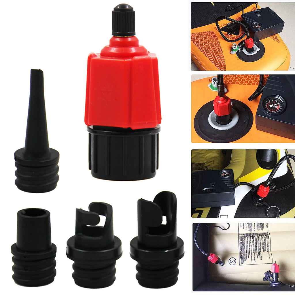 1 Set Air Pump Adapter Inflatable Rubber Boat Tire Compressor Converter ...