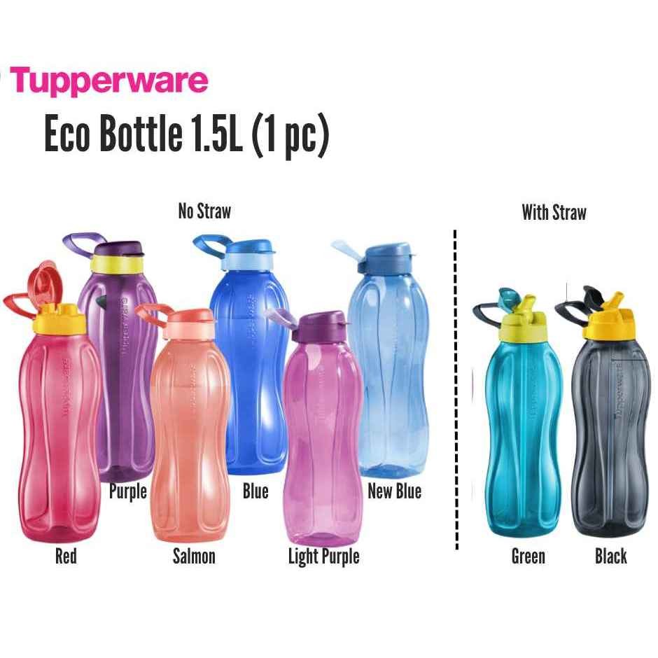 Tupperware Eco Bottle 1.5L Flip Top BPA Free Botol Air 1.5 Litre Bekas ...