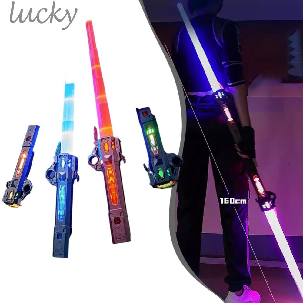 LUCKY~Telescopic Light Up Sword Toy for Kids with Music and Rotating ...