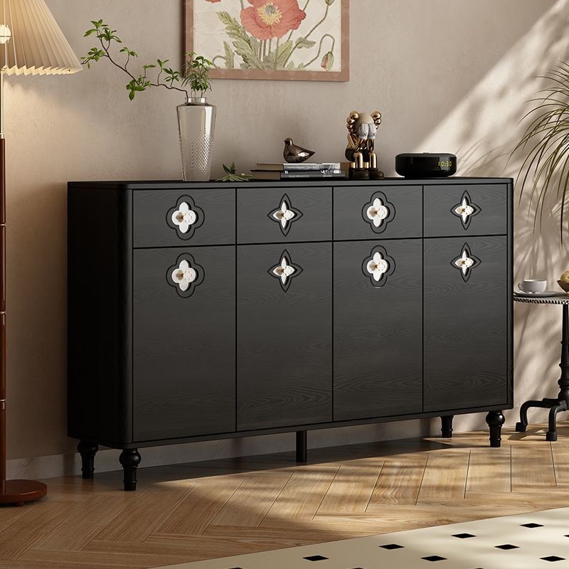 American Retro Shoe Cabinet Locker Integrated Large Capacity Solid Wood ...
