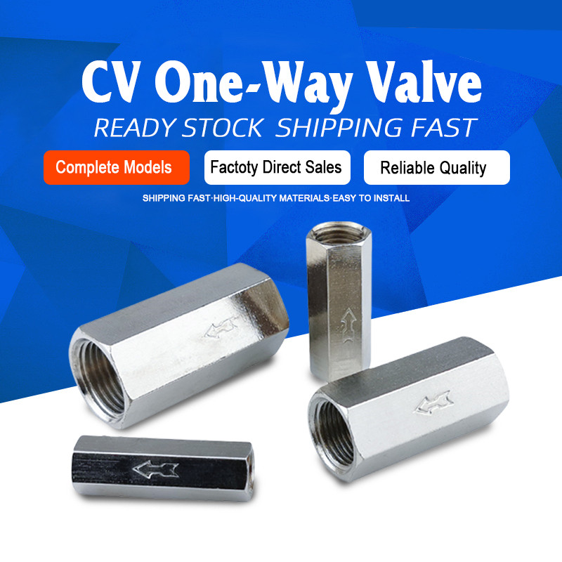 Pneumatic Air Fittings One-Way Non return valve 1/8 1/4 3/8 1/2 Female ...