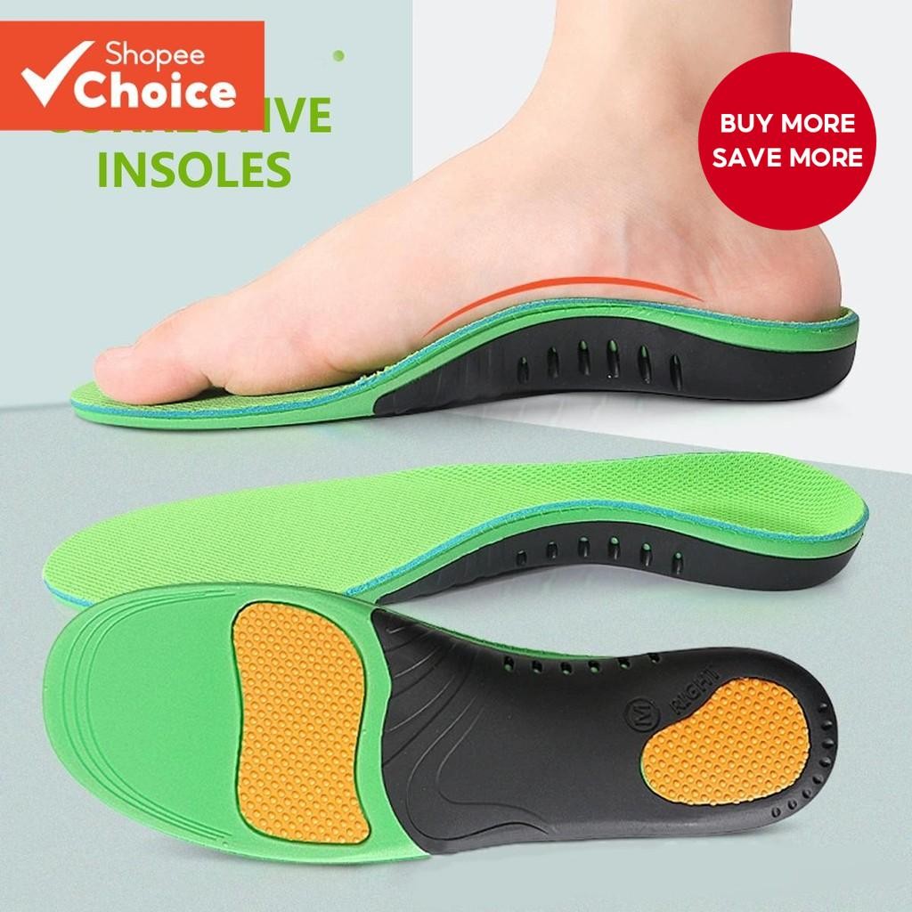 1 pair of flat foot correction insoles for male and female correction ...