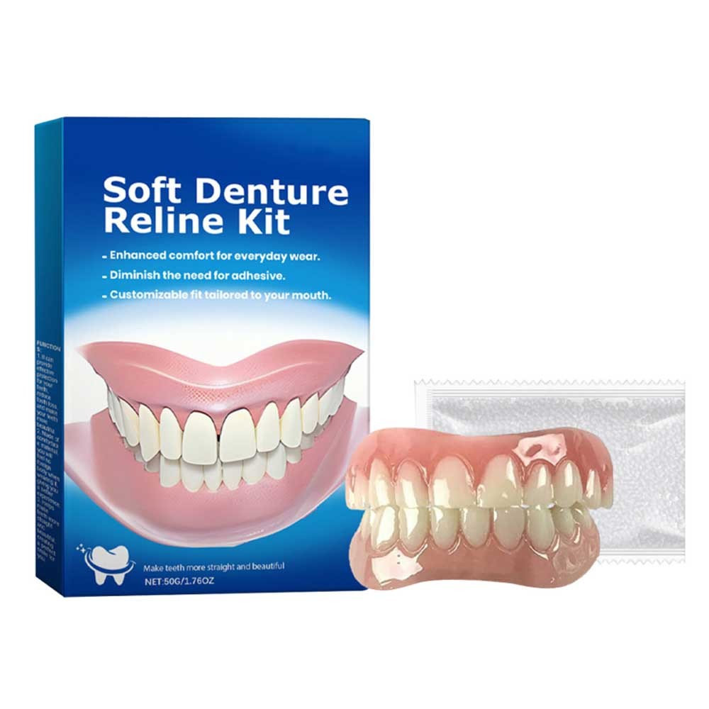 Silicone Denture Kit Teeth Upper And Lower Veneer Soft Denture Kit ...