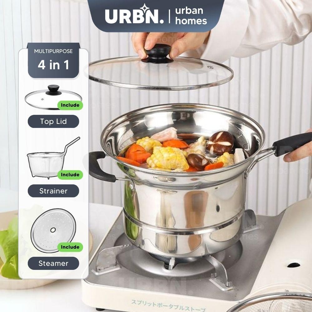 Multifunction Cooking Pot Pan Deep Fry Fryer Steam Stew Pot Pan ...