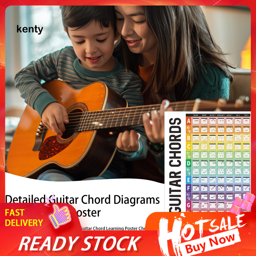 kT Guitar Chord Chart with Finger Positions Detailed Guitar Chord ...