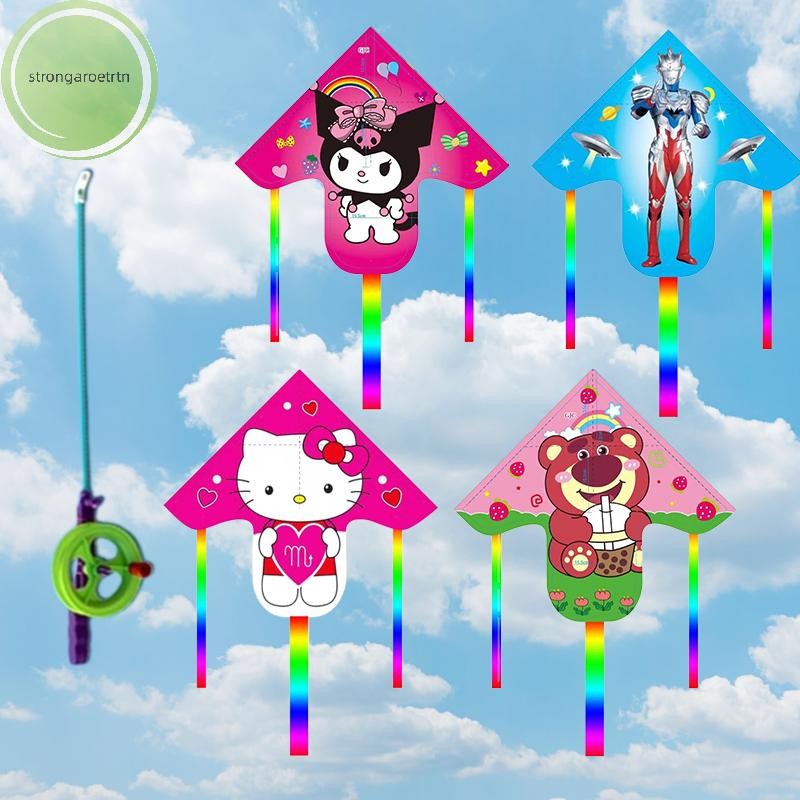 strongaroetrtn Children Flying Kite Toy Cartoon Kuromi Hello Kitty ...