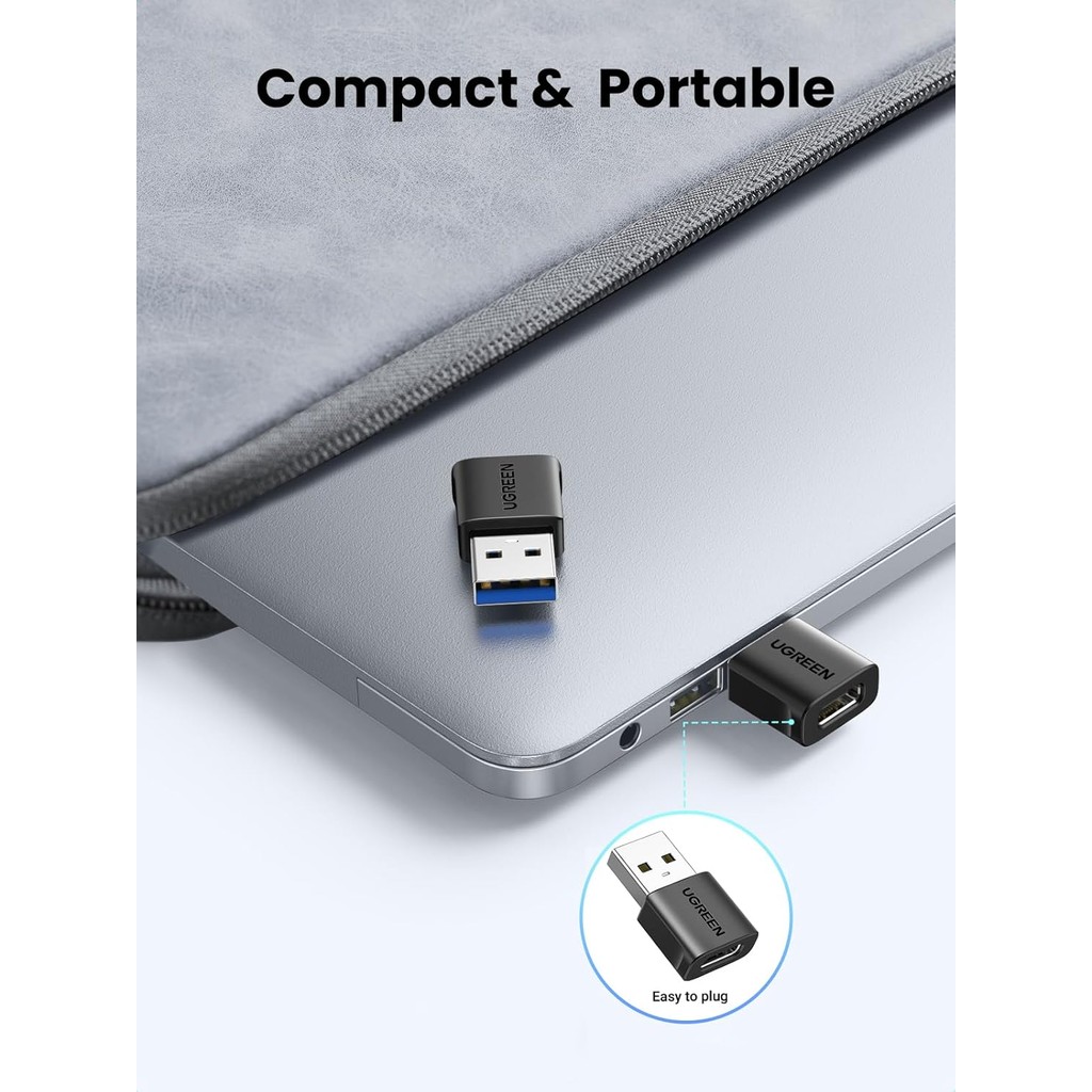 UGREEN 10Gbps USB to USB C Adapter 2 Pack, Type C Female to Type A Male Adaptor USB 3.0 Fast ...