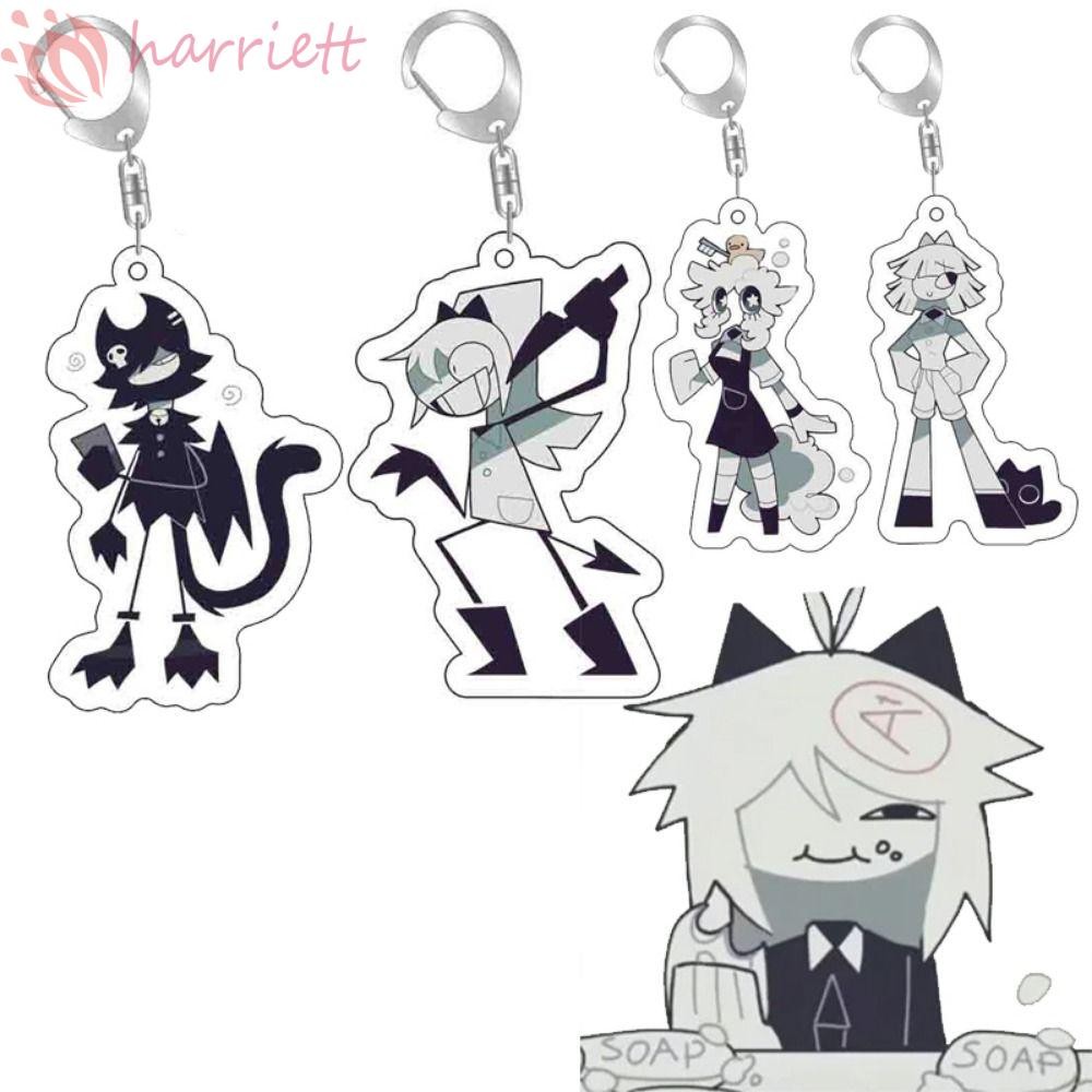 HARRIETT Fundamental Paper Education Keychain, Zip Acrylic Miss Circle ...