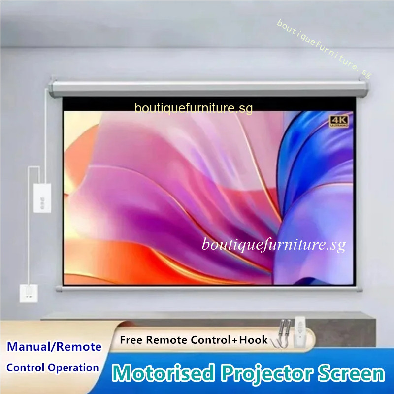 60/72/84/100/120 Inches Electric Projector Screen High-Definition ...