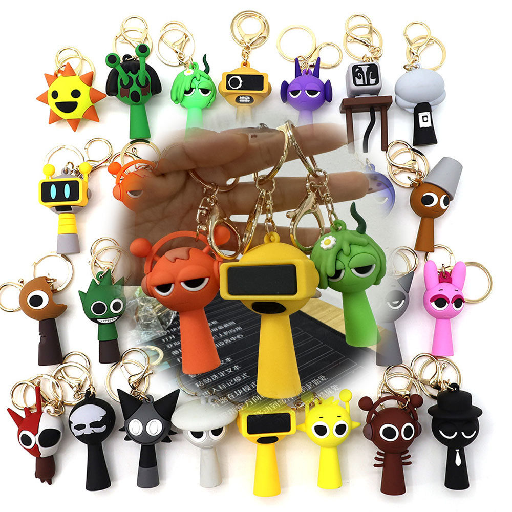 Sprunki Keychain Game Periphery Incredibox Sprunki Cartoon Pendant ...