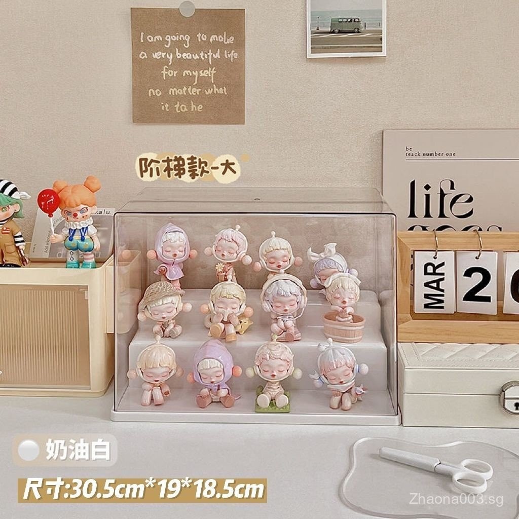 Acrylic Transparent Display Box Ladder Shelf Pop Mart Hand-Made Display ...
