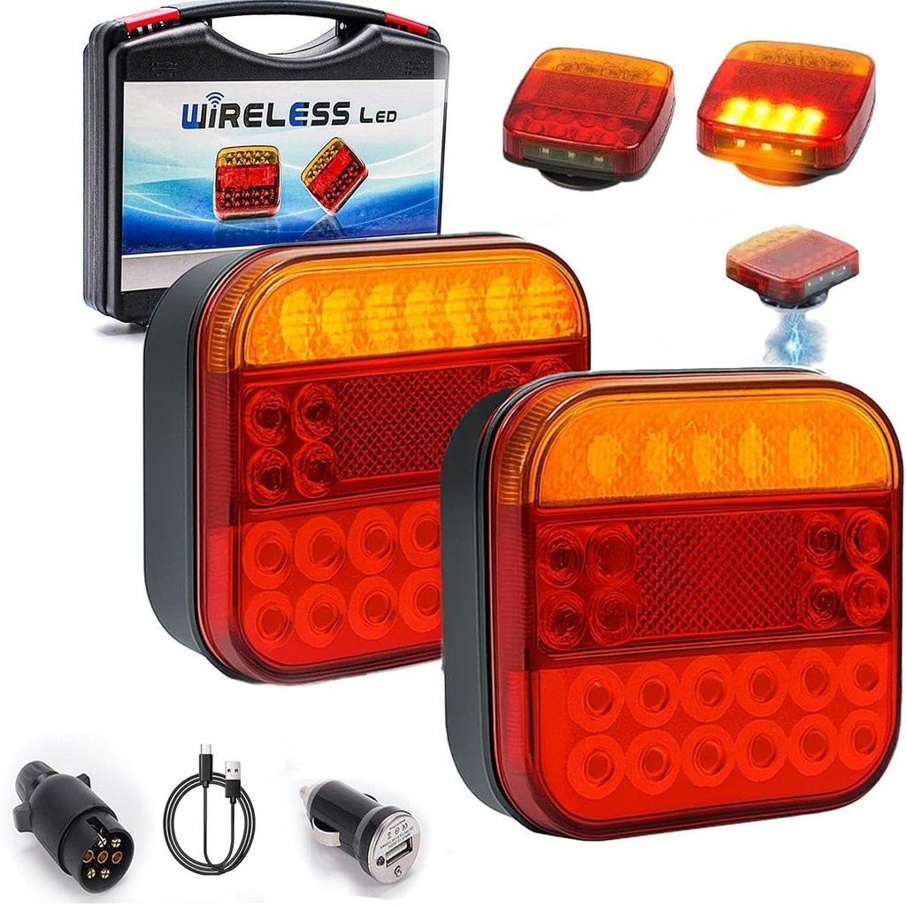Wireless Trailer Lights Kit, Portable Wireless Trailer Lights Magnetic ...