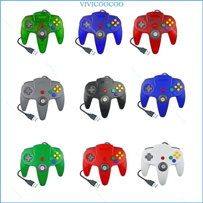 VIVI USB Wired N64 Gamepad Joystick for NS 64 Console Gaming Joystick ...