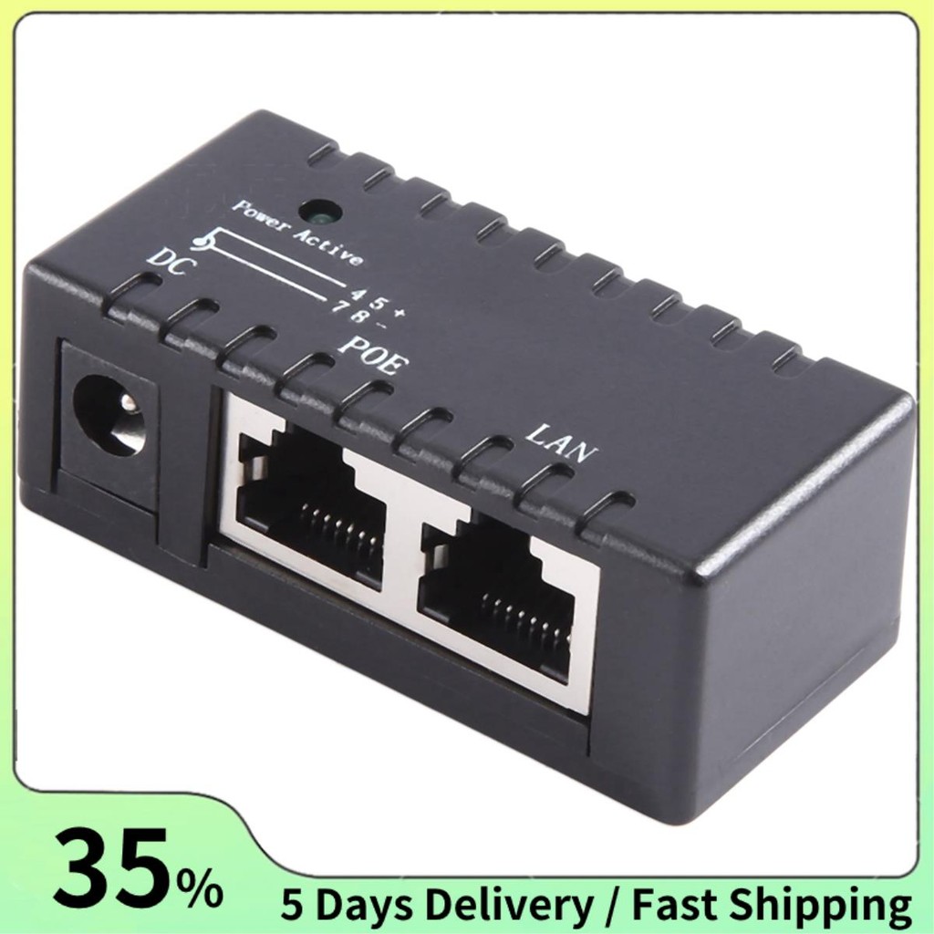 Poe Splitter Poe Injector Rj45 Dc 5.5Mm x 2.1Mm Input Passive Poe ...