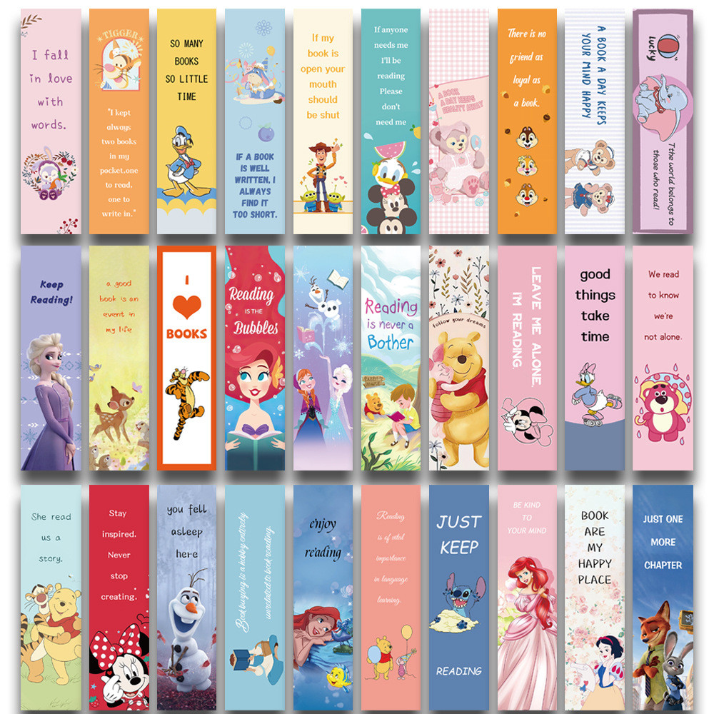 30 pcs Disney Cartoon Bookmarks | Shopee Singapore