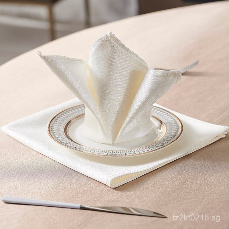 Collar Fabric Folded Flower Banquet Neck Scarf Small Square Scarf ...