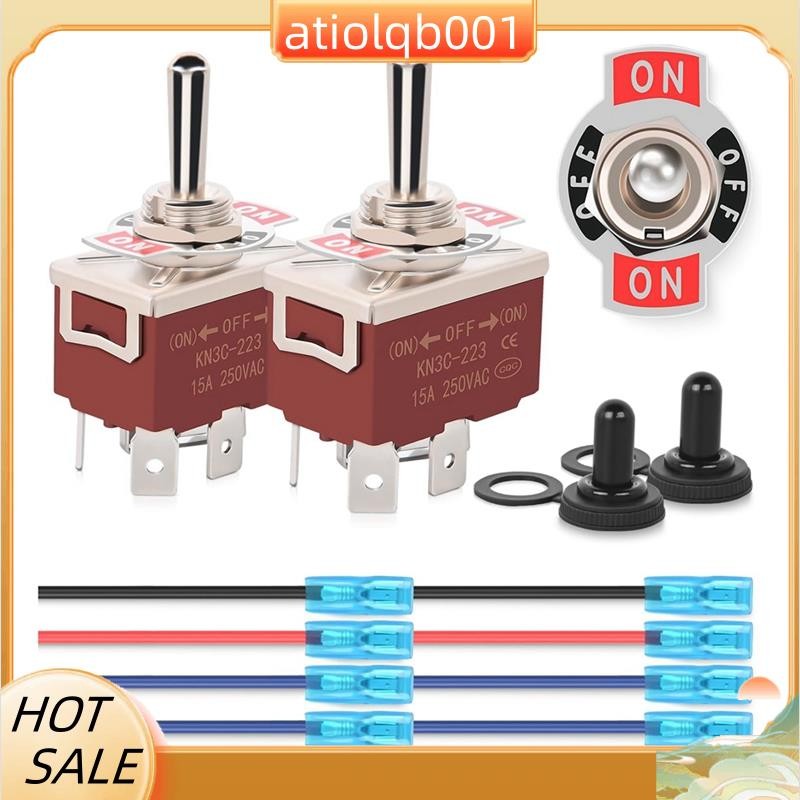 4Pin Reverse Polarity Toggle Switch 2PCS 12V Momentary Rocker Switch ...