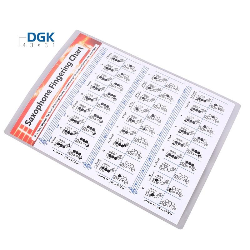 Saxophone Practice Chart Coated Paper Saxophone Fingering Chart ...